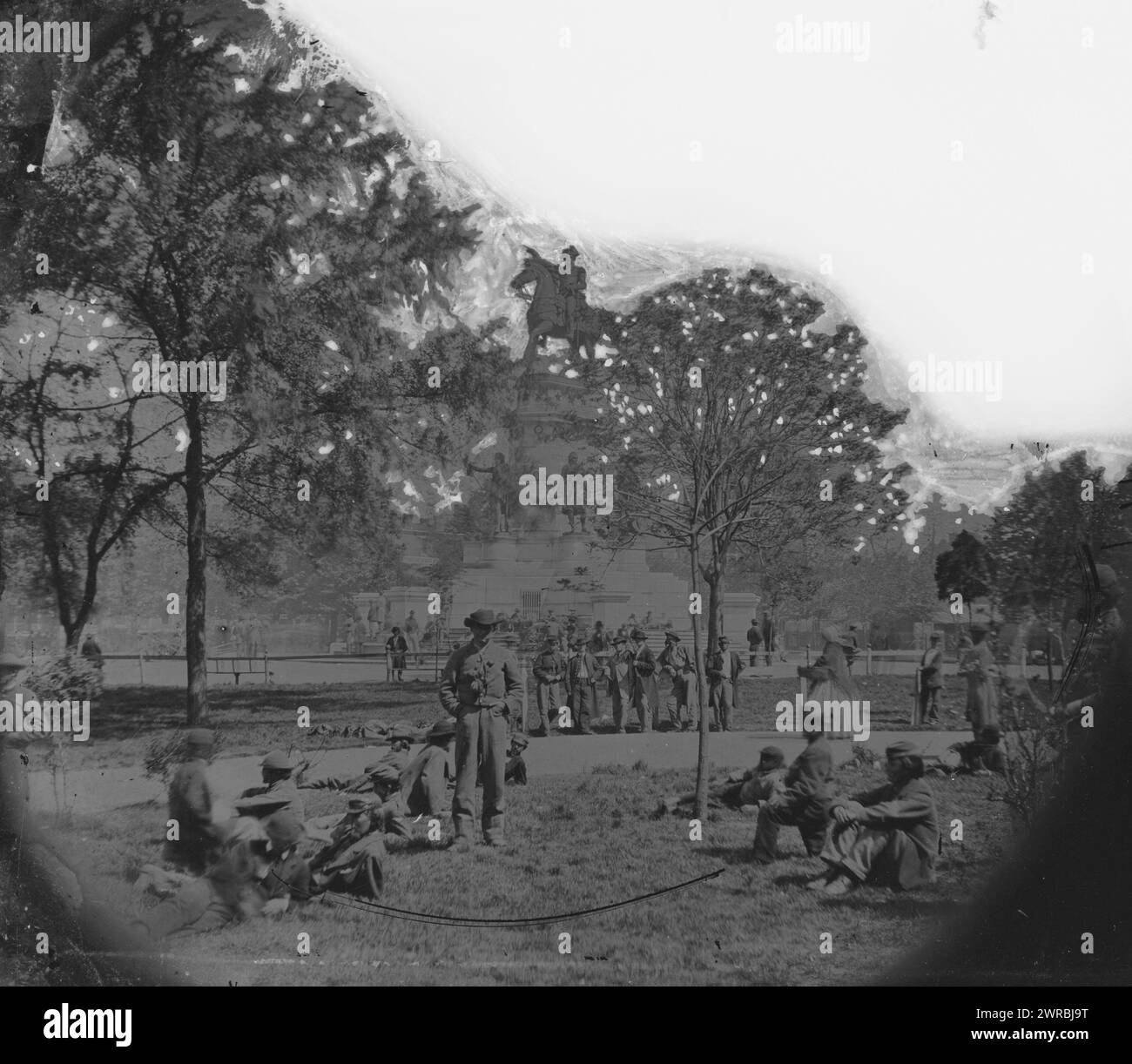 Richmond, Virginia. Washington monument, 1865 Apr., United States ...