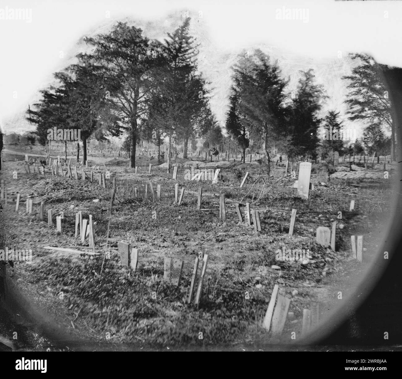 Richmond, Va. Graves of Confederate soldiers in Oakwood Cemetery, with ...