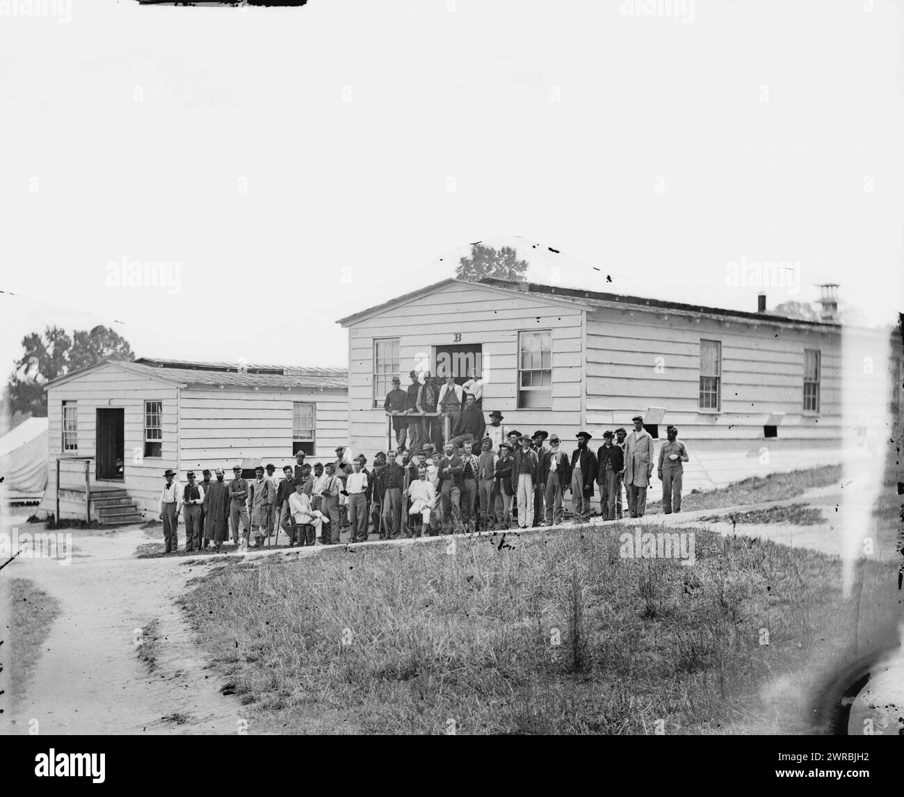Washington, District of Columbia (vicinity). Group of patients in front ...