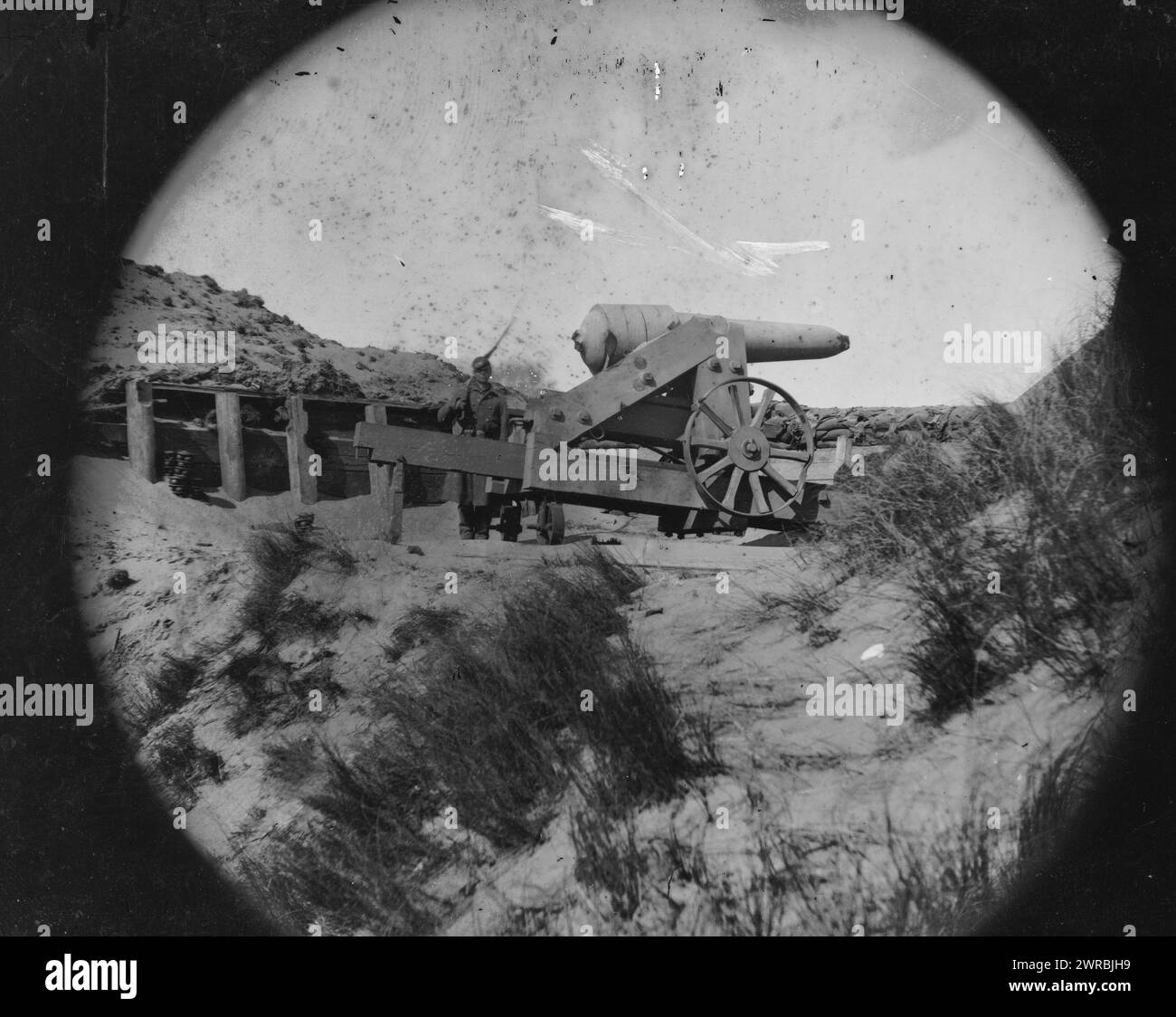 Fort Fisher, North Carolina. Gun with muzzle shot away, O'Sullivan ...