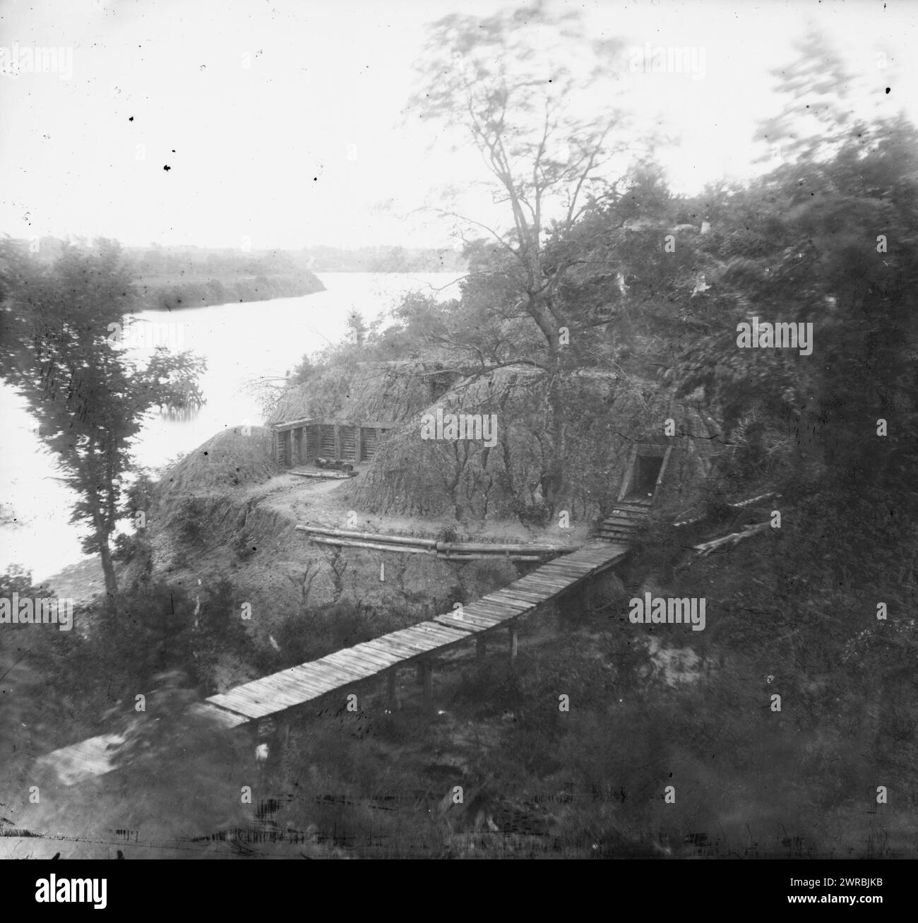 Drewry's Bluff, Virginia. Confederate Fort Darling on James river ...