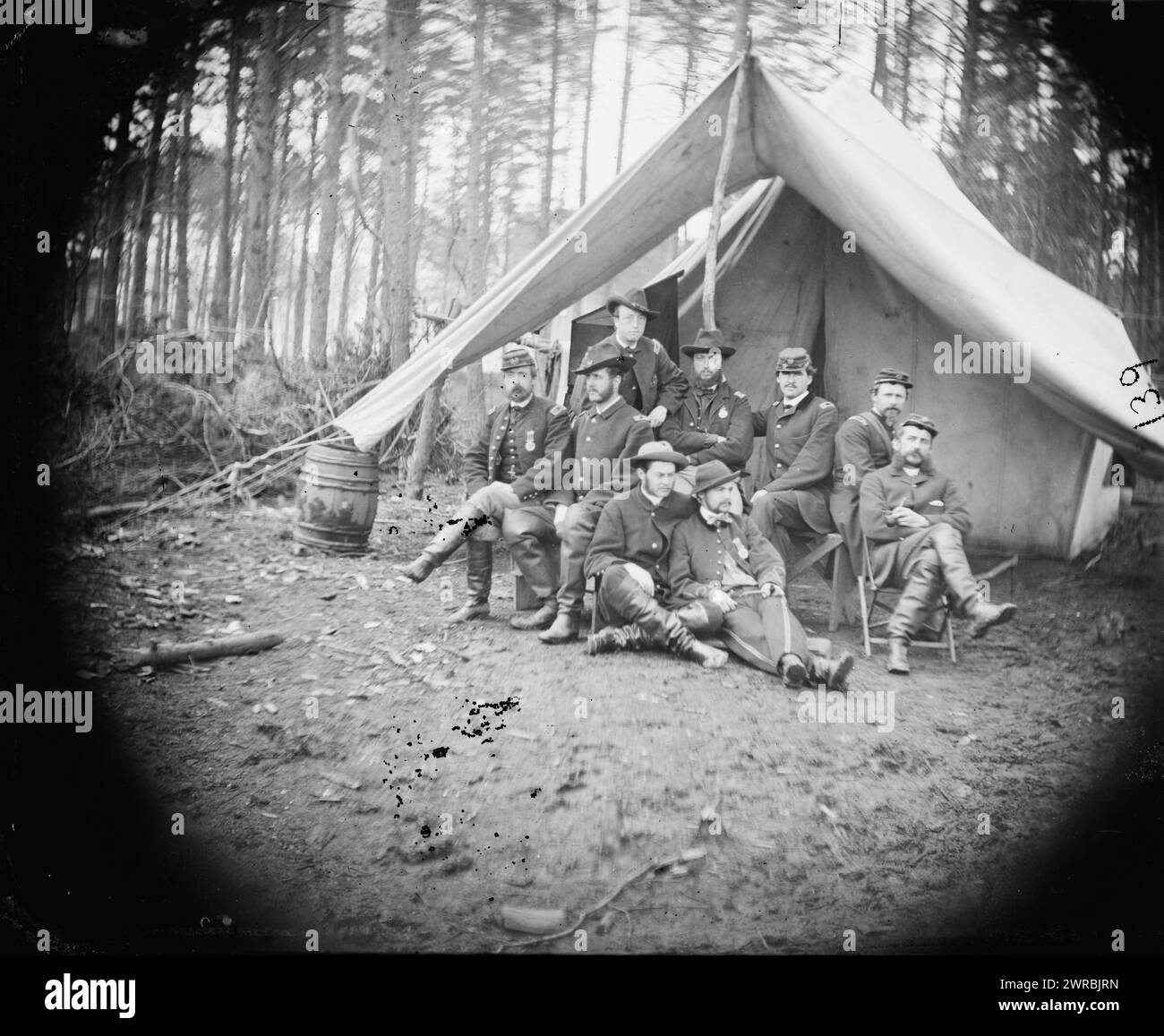 Brandy Station, Virginia. Major William Riddle and friends ...
