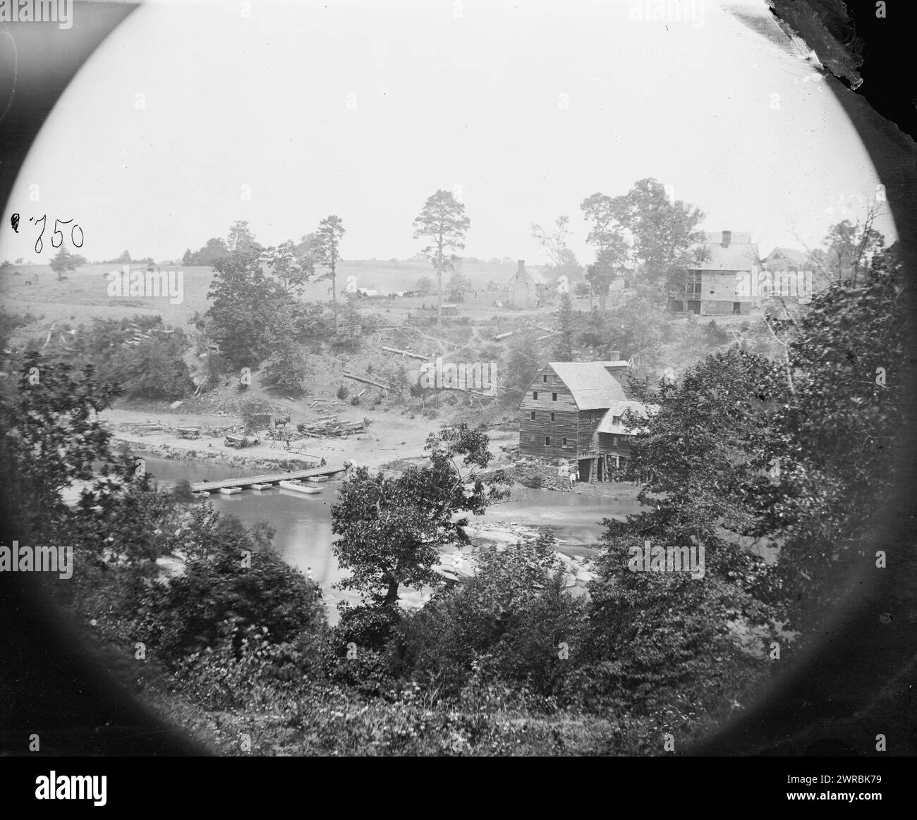 Jericho Mills, Virginia. Looking up North Anna river from south bank ...