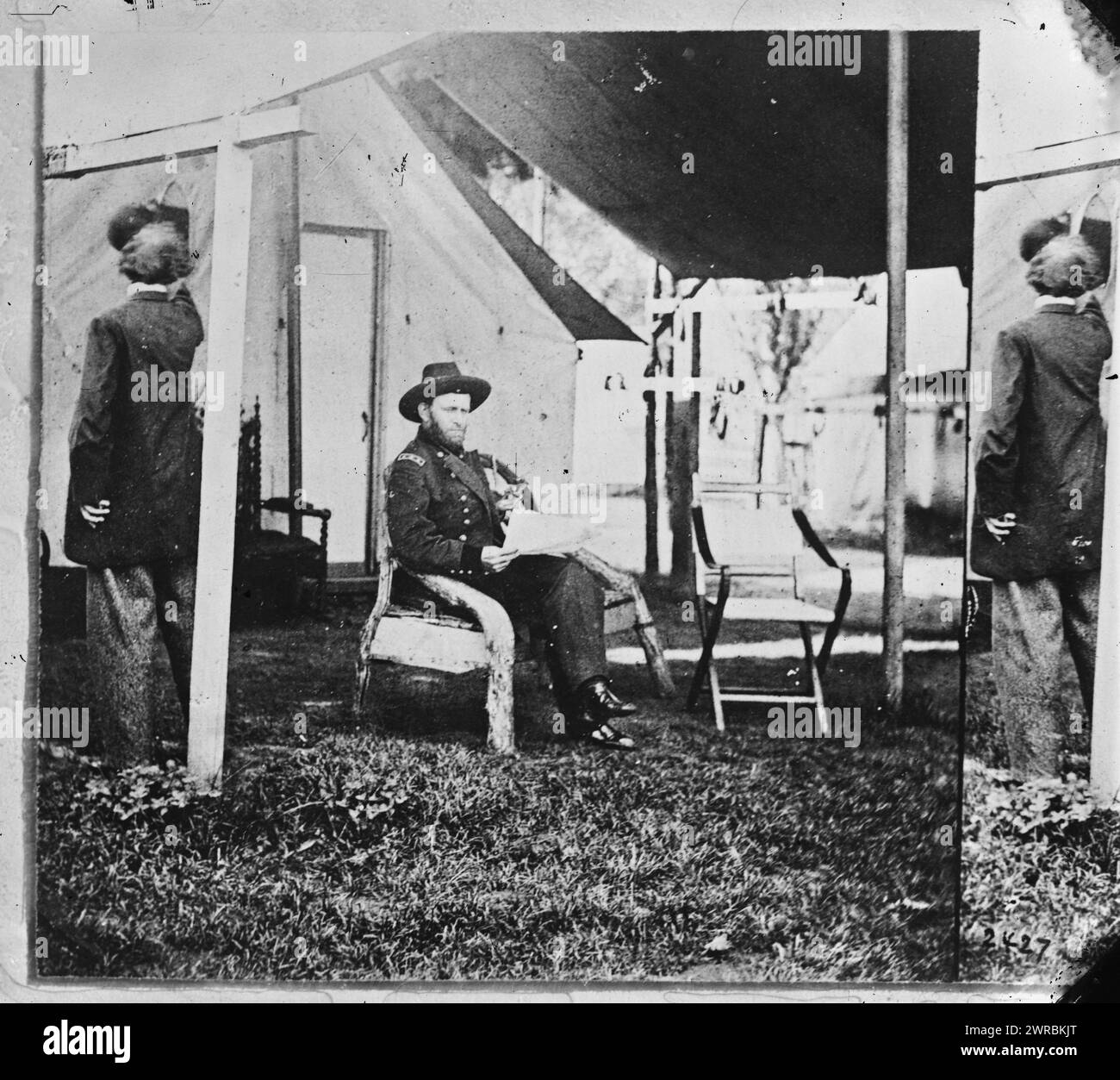 Cold Harbor, Virginia. U.S. Grant at his headquarters, 1864 June., Grant, Ulysses S., (Ulysses ...