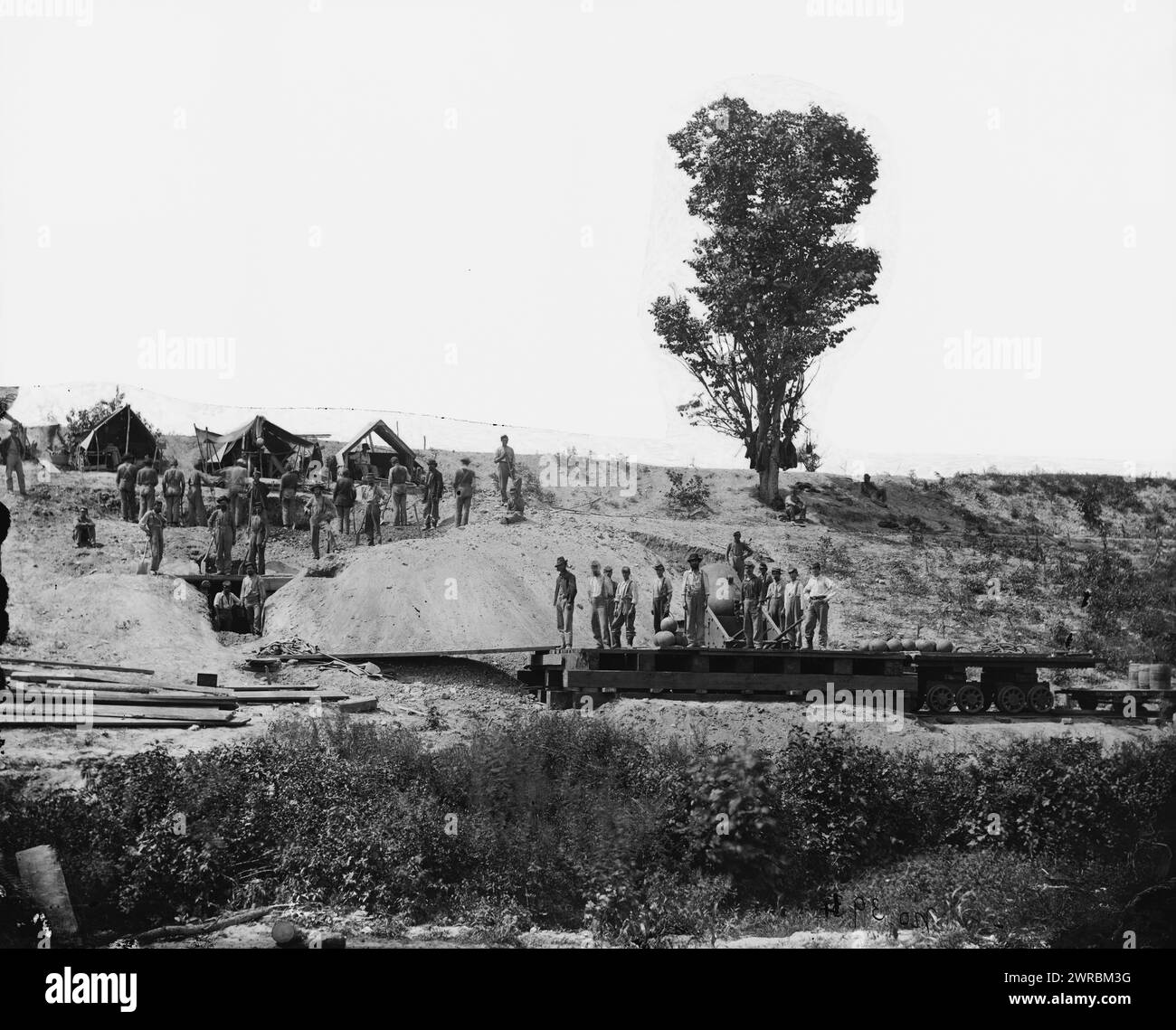 Petersburg, Va. The 'Dictator,' a 13-inch mortar, in position ...