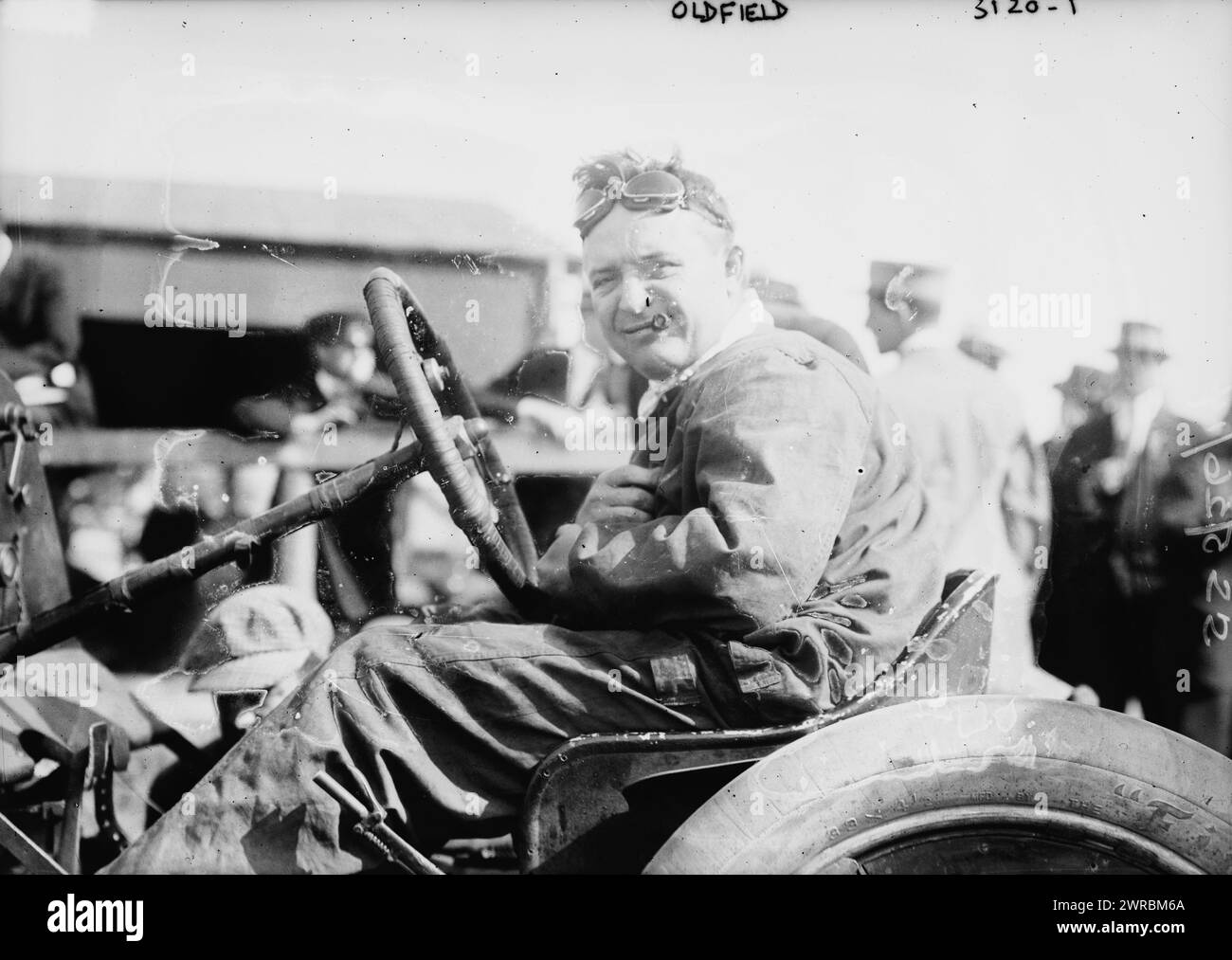 Oldfield, Photograph shows racecar driver Berna Eli 'Barney' Oldfield ...