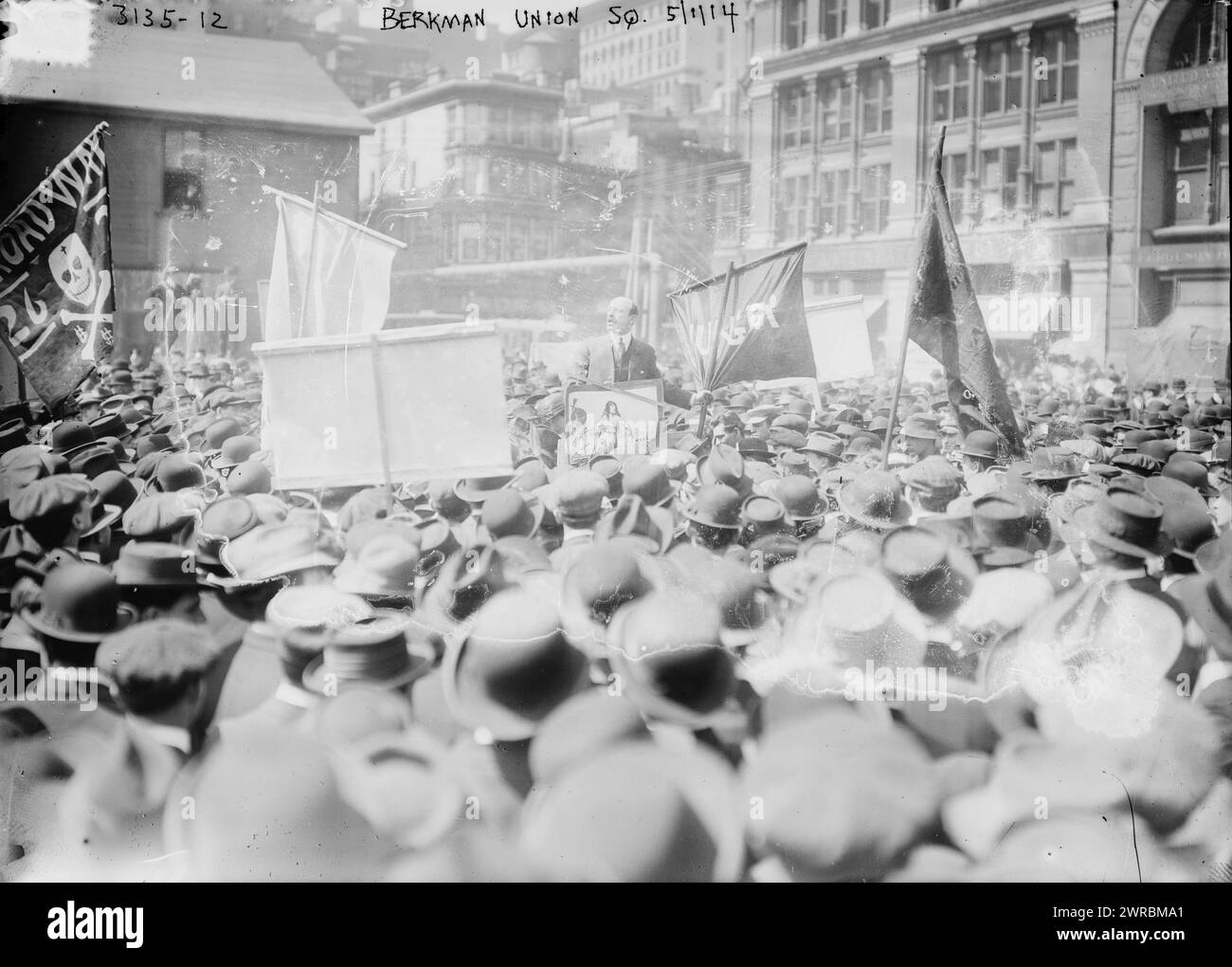 Berkman, Union Sq., 5/1/14, Photograph shows anarchist Alexander ...