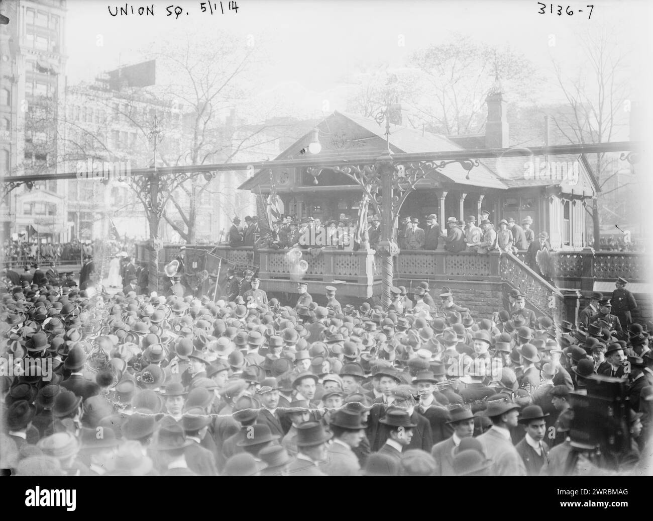 Union Sq., 5/1/14, Photograph shows a Socialist and labor union ...