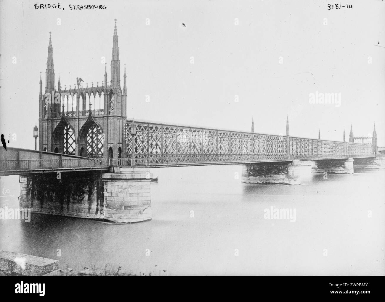 Bridge, Strasbourg, Photograph shows the Rhine Bridge between ...