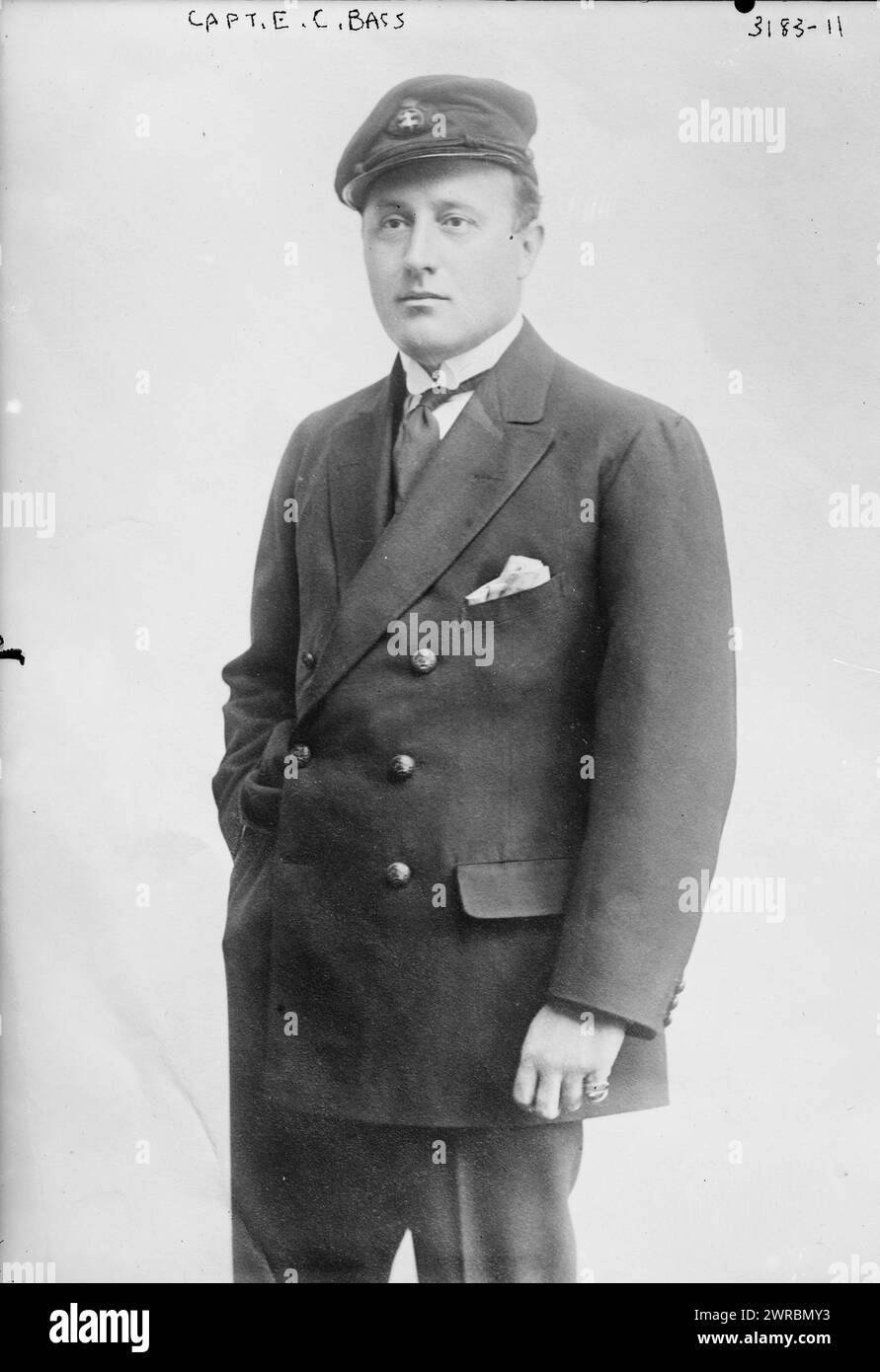 Capt. E.C. Bass, Photograph shows aviator Ernest C. Bass who flew a ...