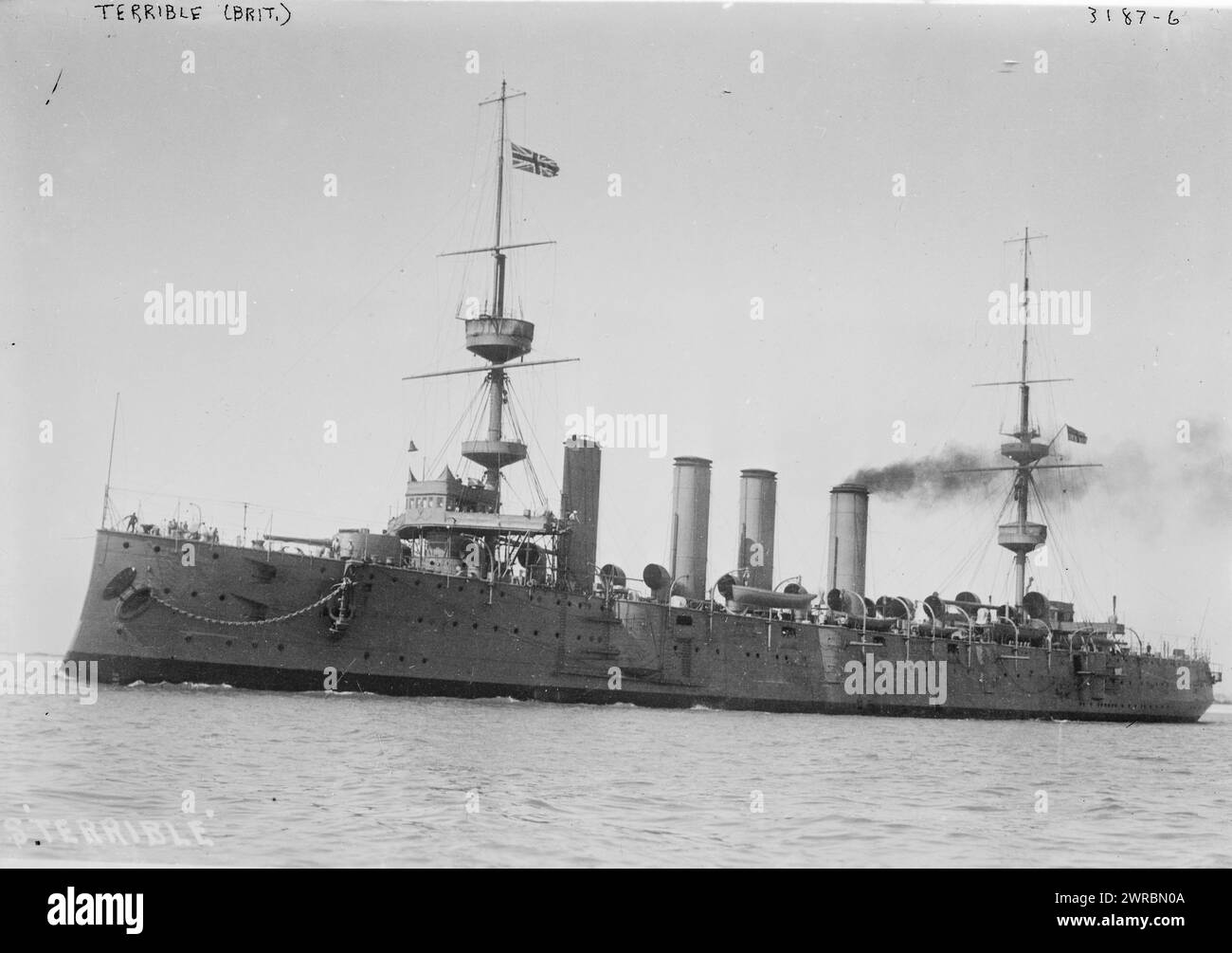 TERRIBLE (Brit.), Photograph shows the H.M.S. Terrible a cruiser of the ...