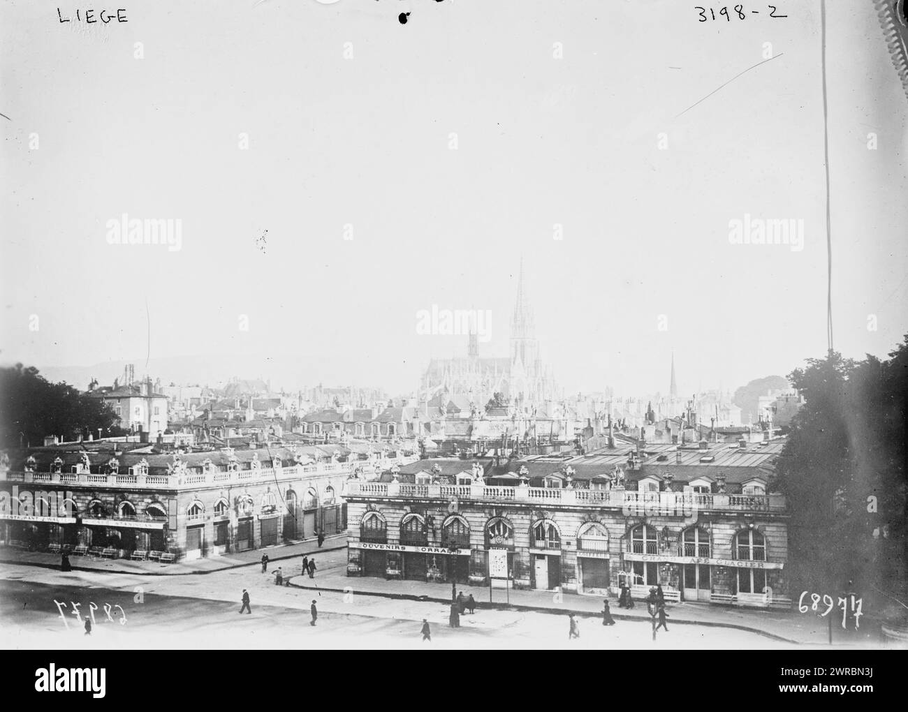 Liege, Photograph shows Liege, Belgium which was occupied by the German ...