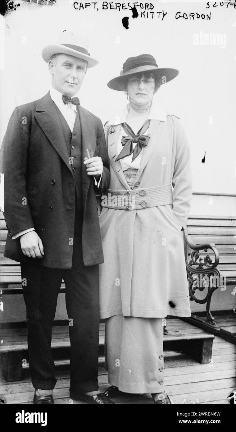 Capt. Beresford and Kitty Gordon, between ca. 1910 and ca. 1915, Glass ...