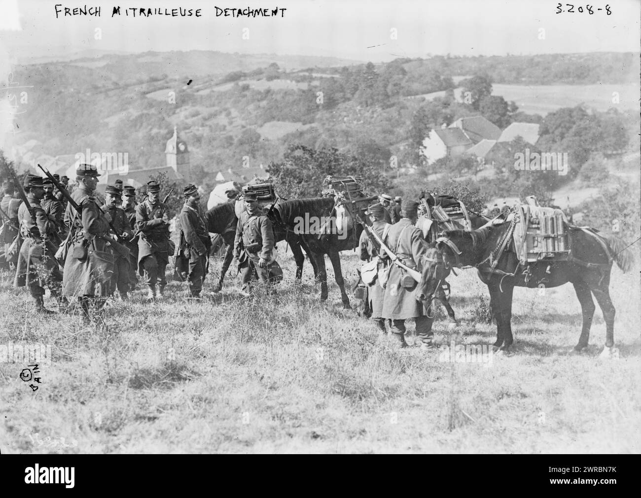 French Mitrailleuse Detachment, Photograph shows French soldiers with ...