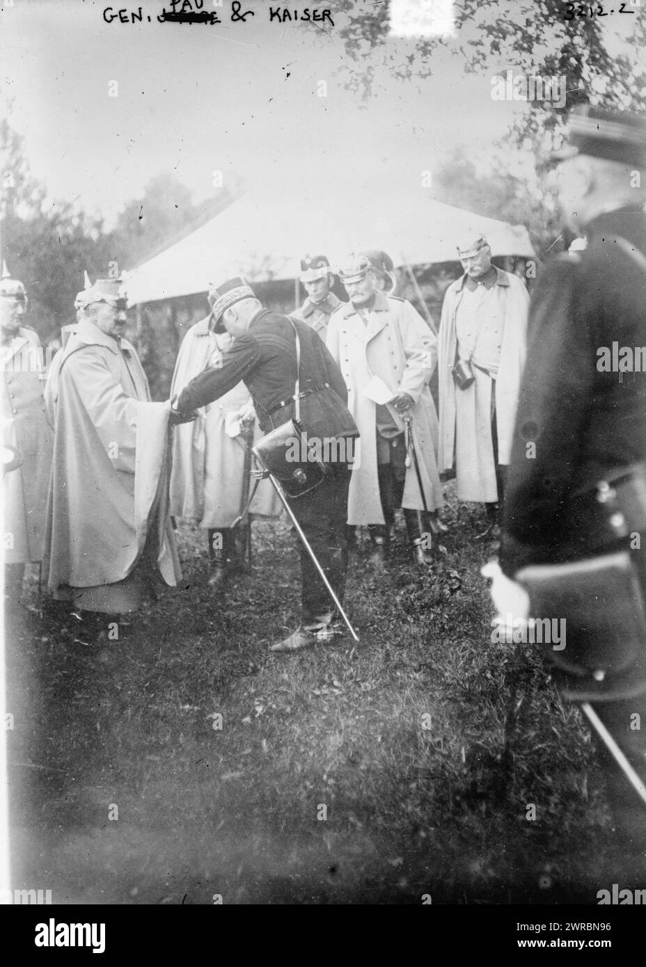 Gen. Pau & Kaiser, Photograph shows French general Paul Marie Cesar ...