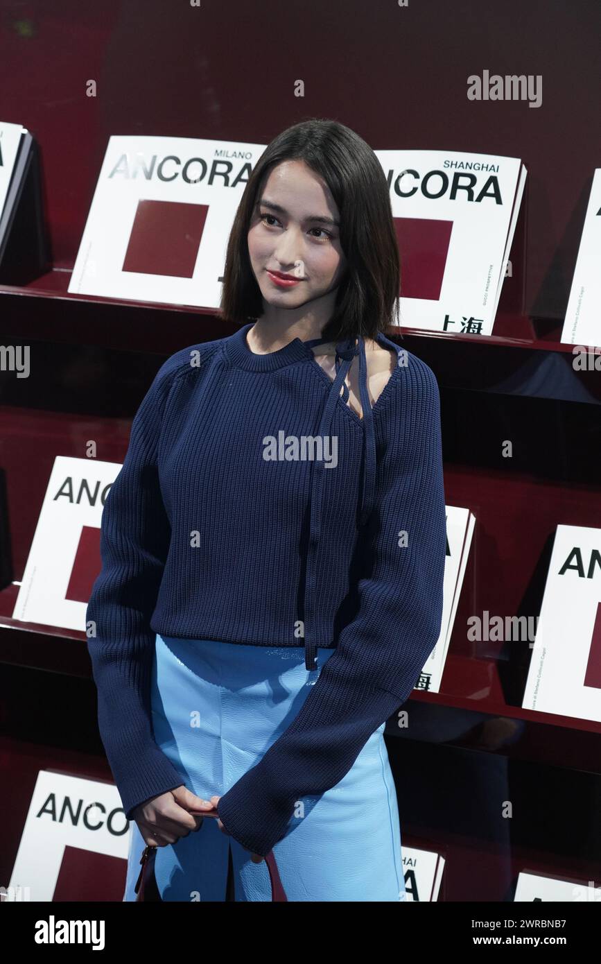 SHANGHAI, CHINA - MARCH 11, 2024 - Actress Wang Chu Ran attends a GUCCI ...