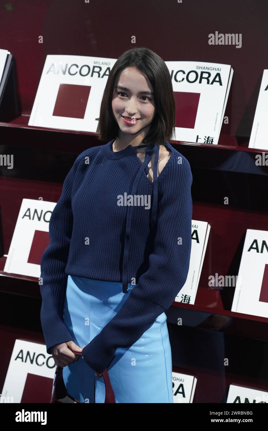 SHANGHAI, CHINA - MARCH 11, 2024 - Actress Wang Chu Ran attends a GUCCI ...