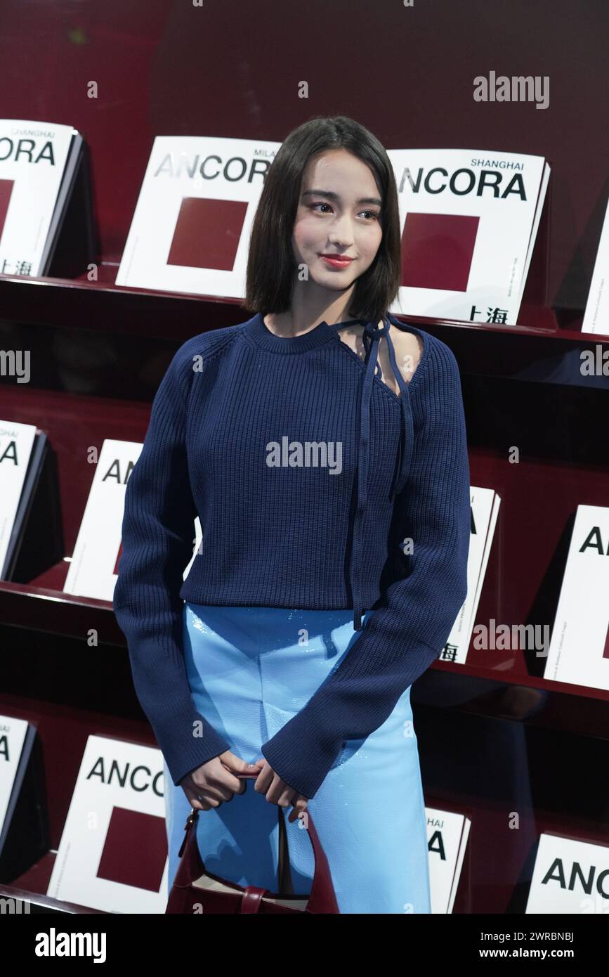 SHANGHAI, CHINA - MARCH 11, 2024 - Actress Wang Chu Ran attends a GUCCI ...