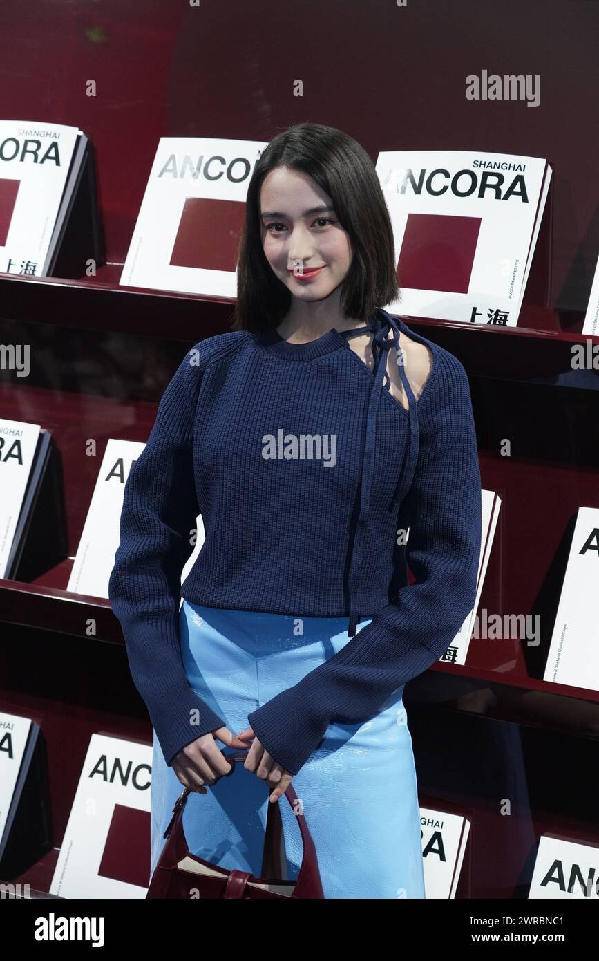 SHANGHAI, CHINA - MARCH 11, 2024 - Actress Wang Chu Ran attends a GUCCI ...
