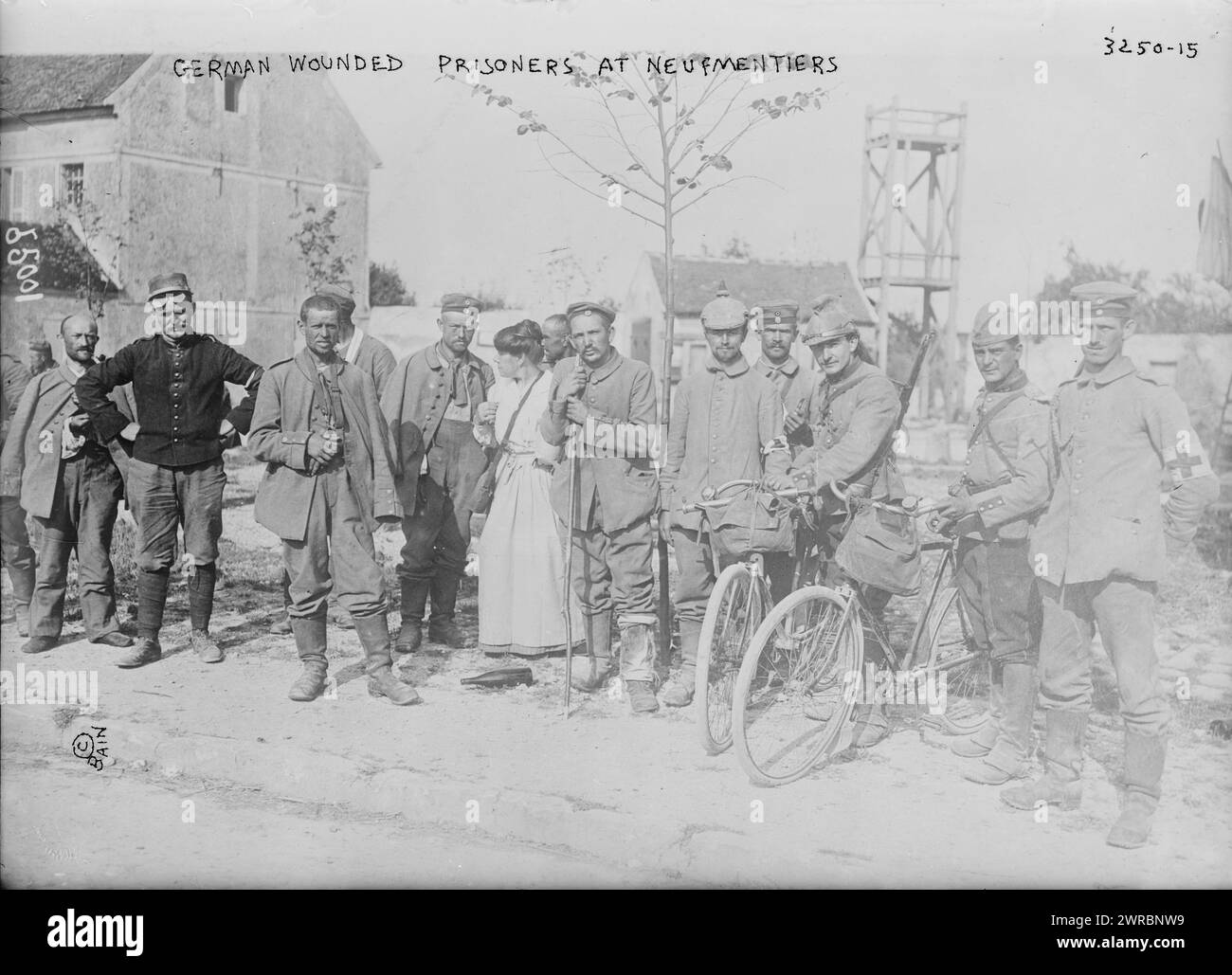 Neufmentier i.e., Chauconin-Neufmontiers, German wounded prisoners ...