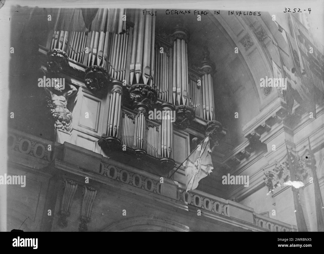 First German Flag in Invalides, Photograph shows German flag in the ...
