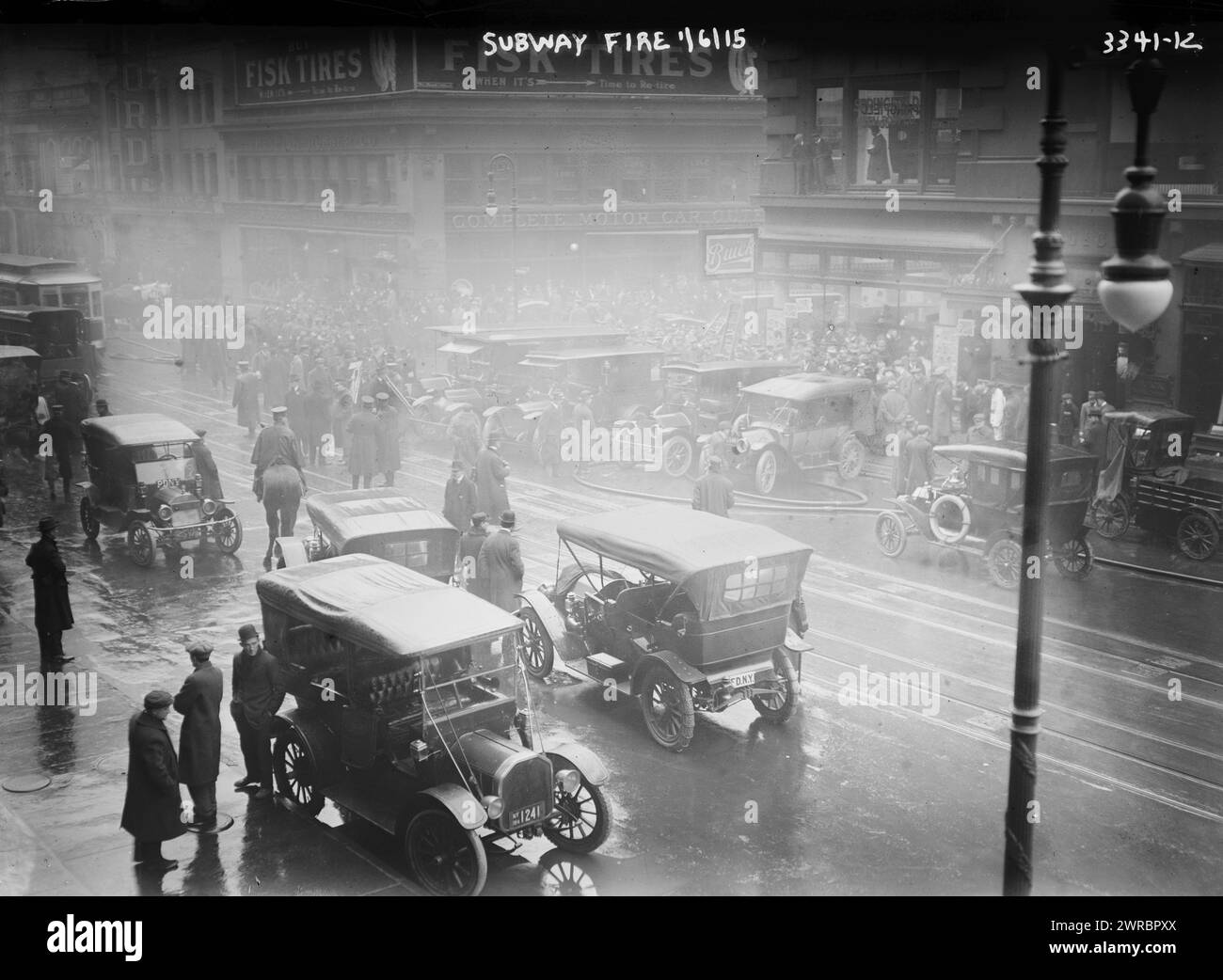 Subway fire, 1/6/15, Photograph shows the aftermath of a fire in a New ...