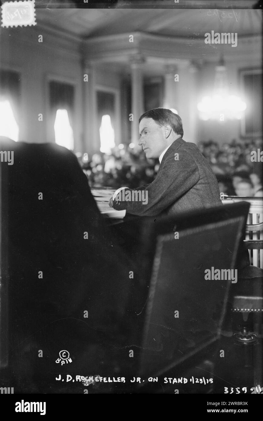 J.D. Rockefeller, Jr. on stand, 1/25/15, Photograph shows John D ...