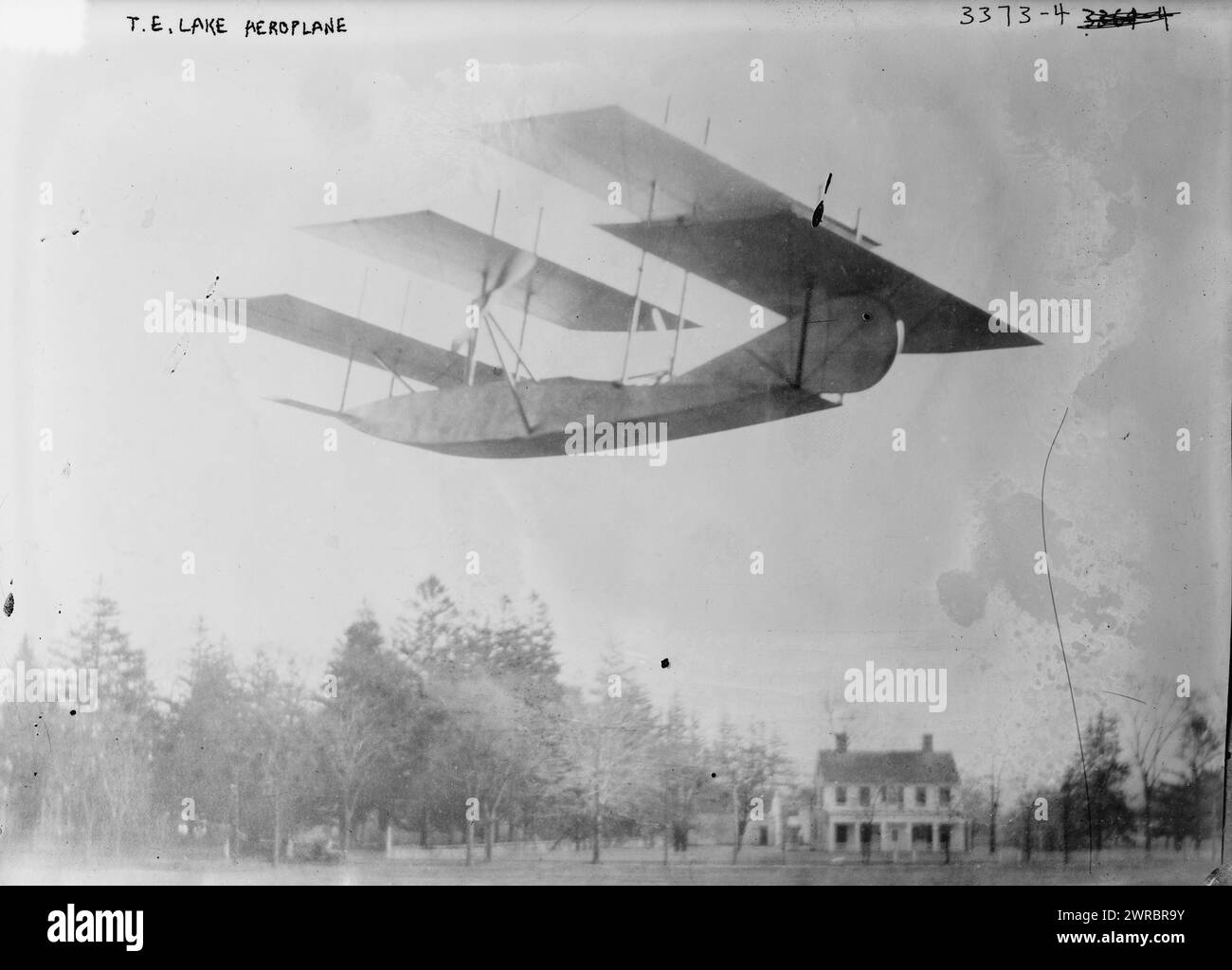 T.E. LAKE Aeroplane, Photograph shows an airplane developed by Thomas A ...