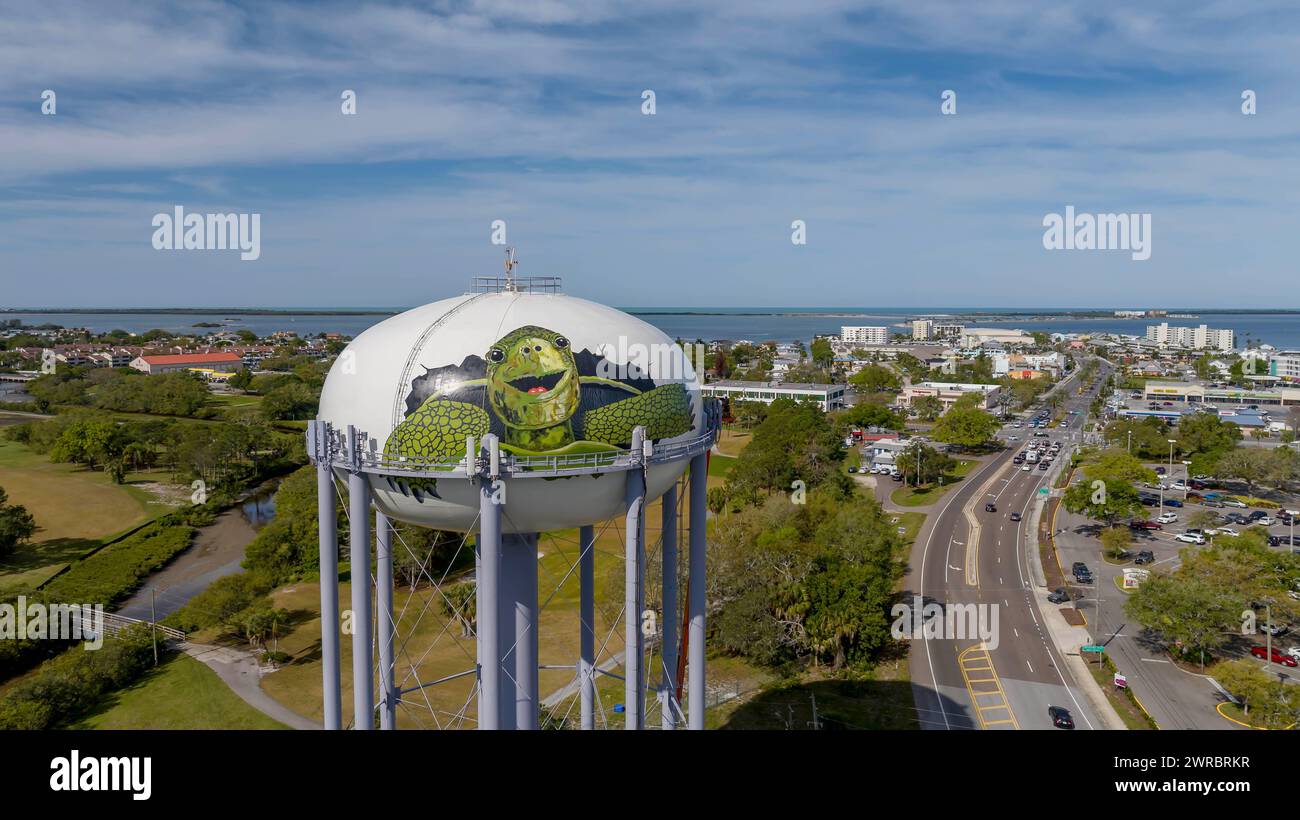 Dunedin, Fl, USA. 11th Mar, 2024. Above Dunedin, FL: Aerial gaze ...