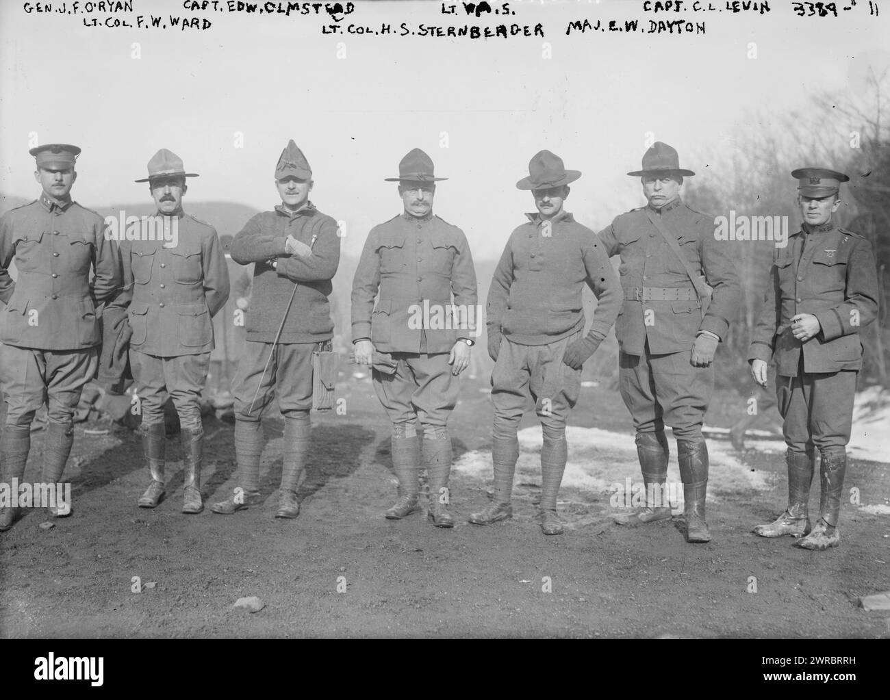 Gen. J.F. O'Ryan, Capt. Edw. Olmstead, Lt. W. Sterrburry, Capt. C.L ...