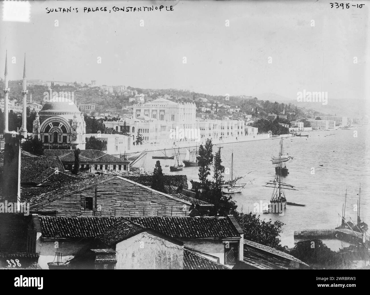 Sultan's Palace, Constantinople, Photograph shows the Dolmabahçe Palace ...