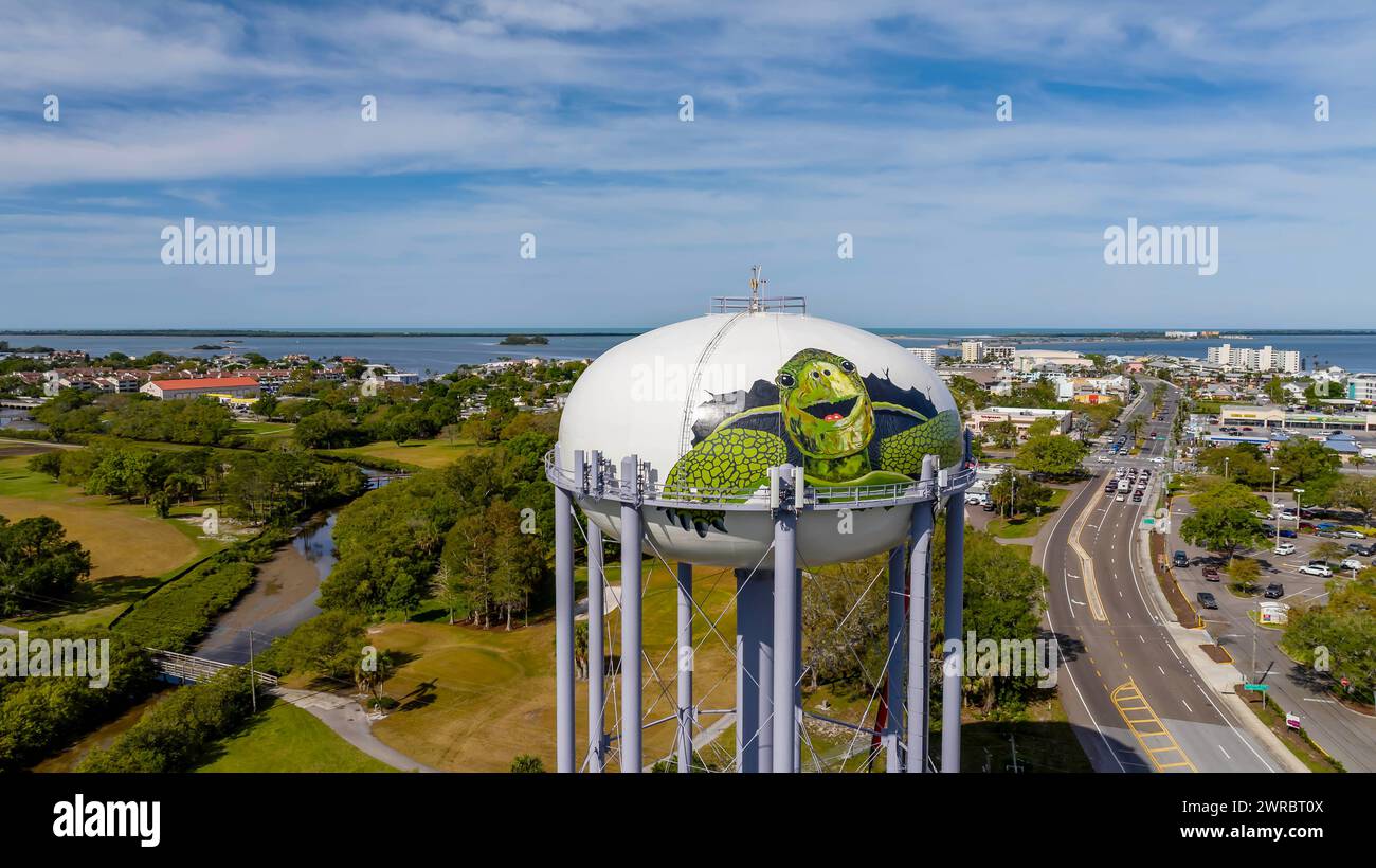 Dunedin, Fl, USA. 11th Mar, 2024. Above Dunedin, FL: Aerial gaze ...
