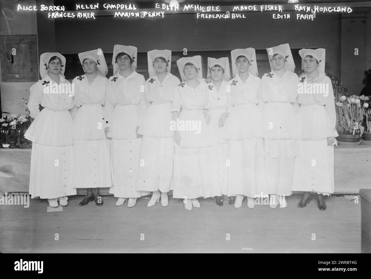 Red Cross volunteers? Alice Borden, Helen Campbell, Edith McHieble ...