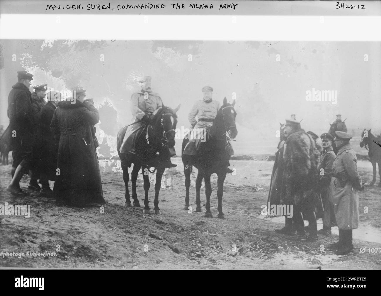 Maj. Gen. Suren, commanding the Mlawa Army, Photograph shows soldiers ...
