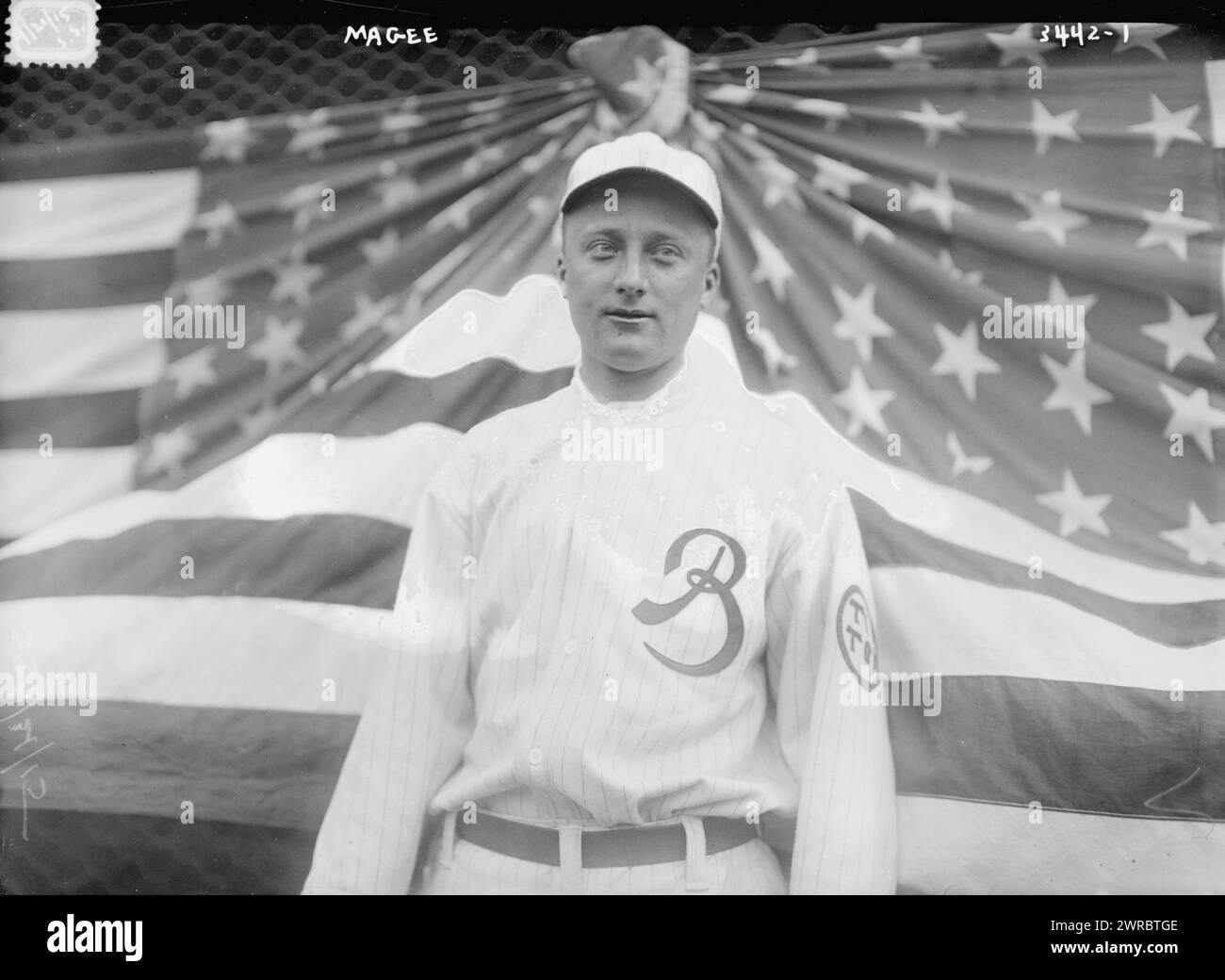Lee Magee, manager, Brooklyn Federal League (baseball), 1915., Glass ...