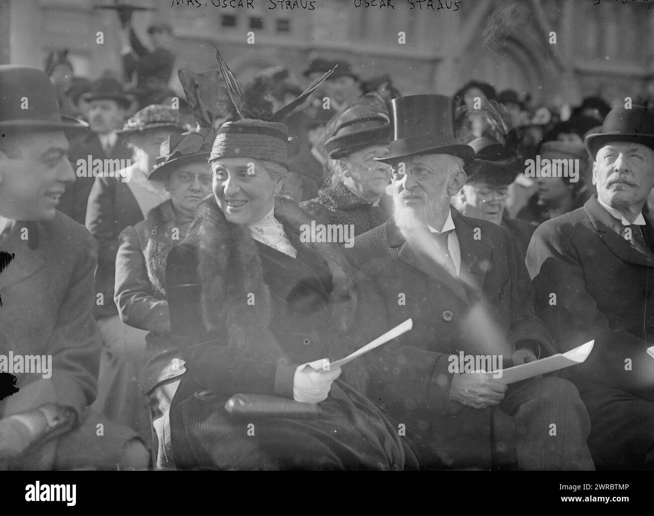 Mrs. Oscar Straus, Oscar Straus, Oscar Solomon Straus (1850-1926) with ...