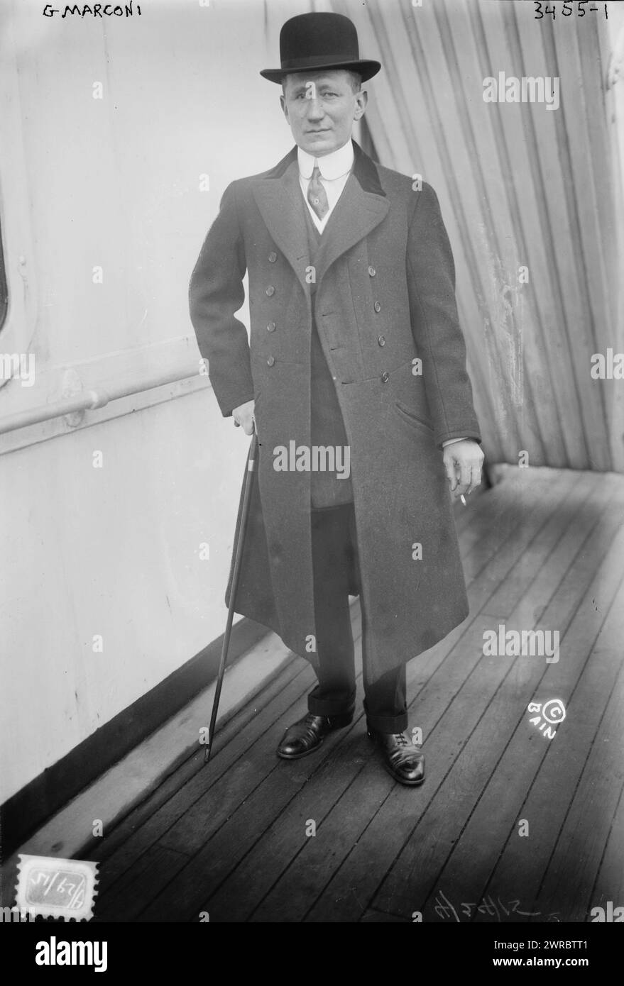 G. Marconi, Photograph shows Italian inventor Guglielmo Marconi (1874 ...