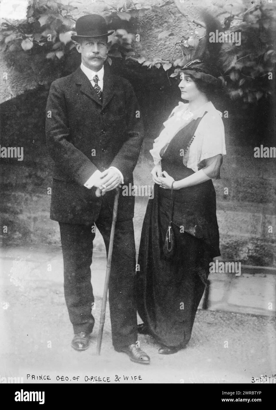 Prince Geo. of Greece and wife, Photograph shows Prince George of ...