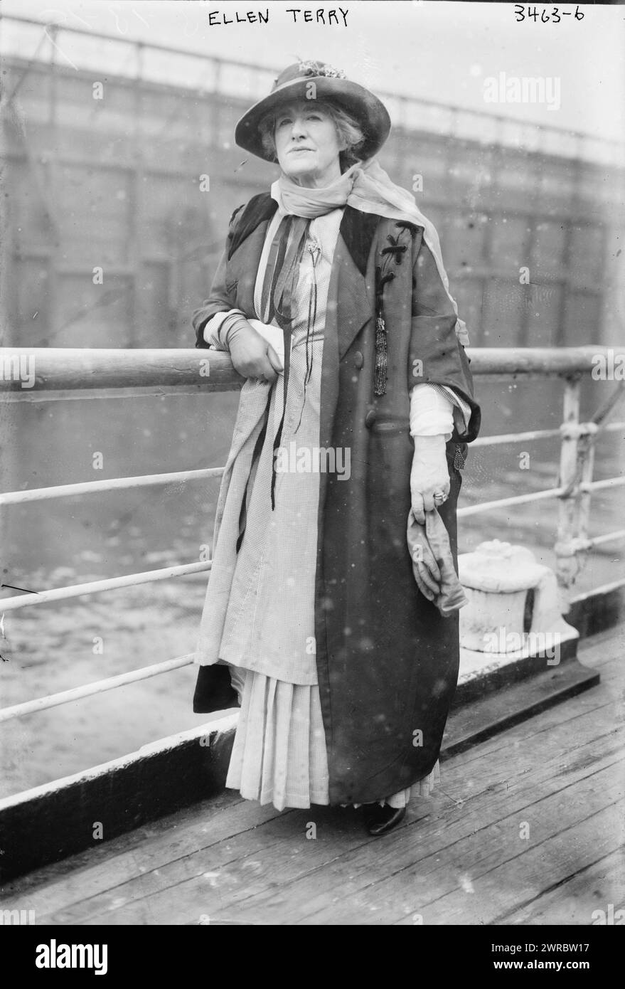 Ellen Terry, Photograph shows actress Ellen Terry (1847-1928) on board the American liner, the ...