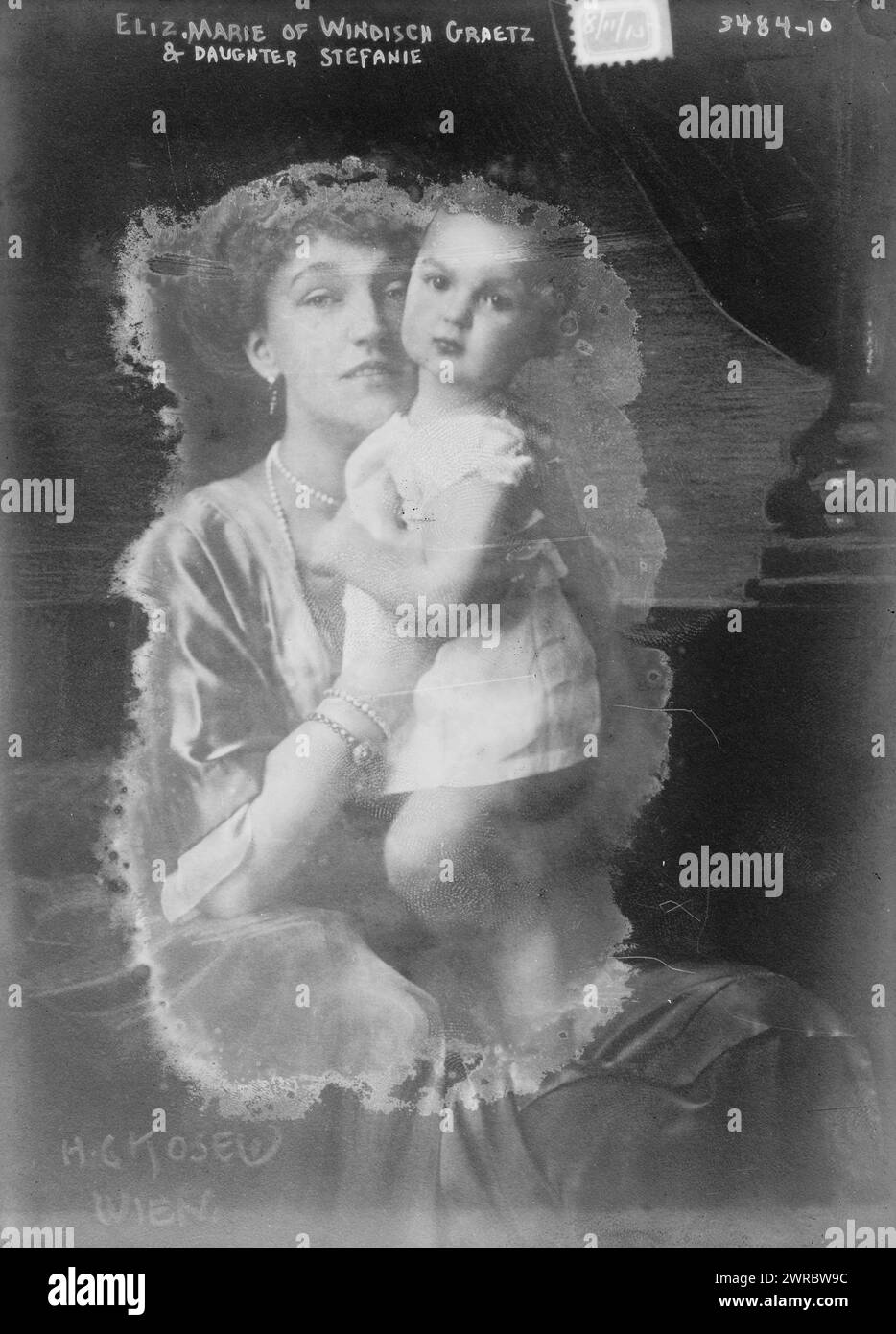 Eliz. Marie Windisch Graetz and daughter Stefanie, Photograph shows Archduchess Elisabeth Maria ...