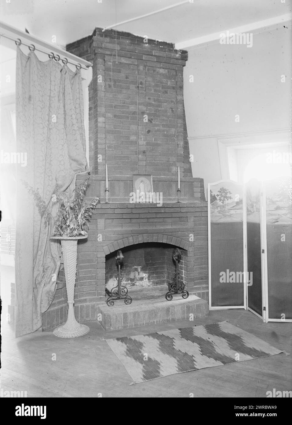 unidentified fire place, Rasch Studio, Photograph shows a fireplace in ...