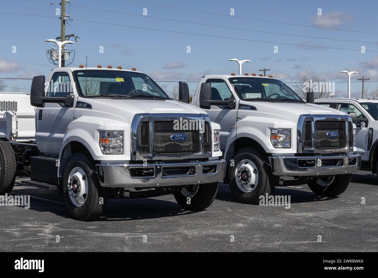 Plainfield - March 10, 2024: Ford F-650 SD Gas Straight Frame display ...
