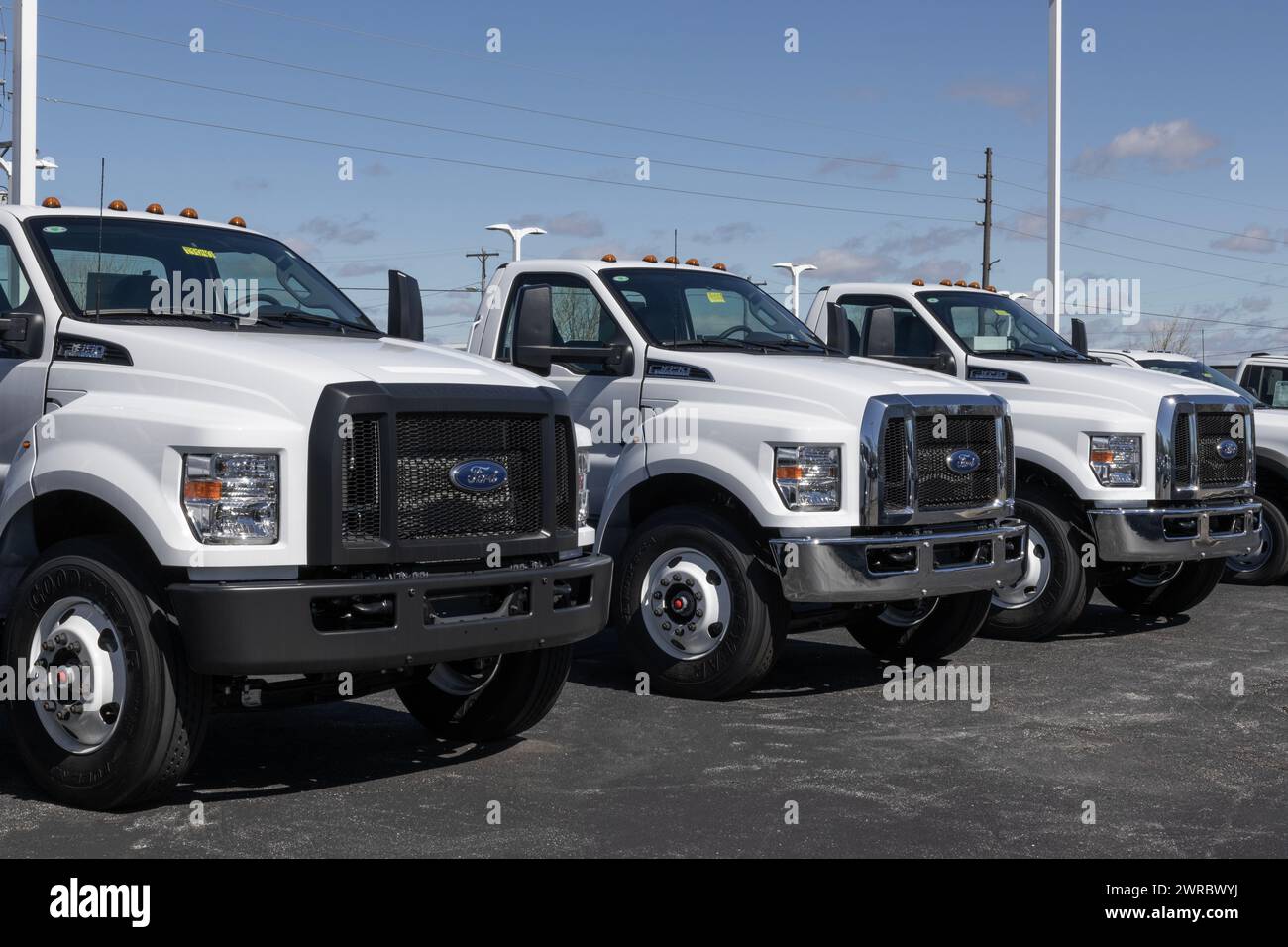 Plainfield - March 10, 2024: Ford F-650 SD Gas Straight Frame display ...
