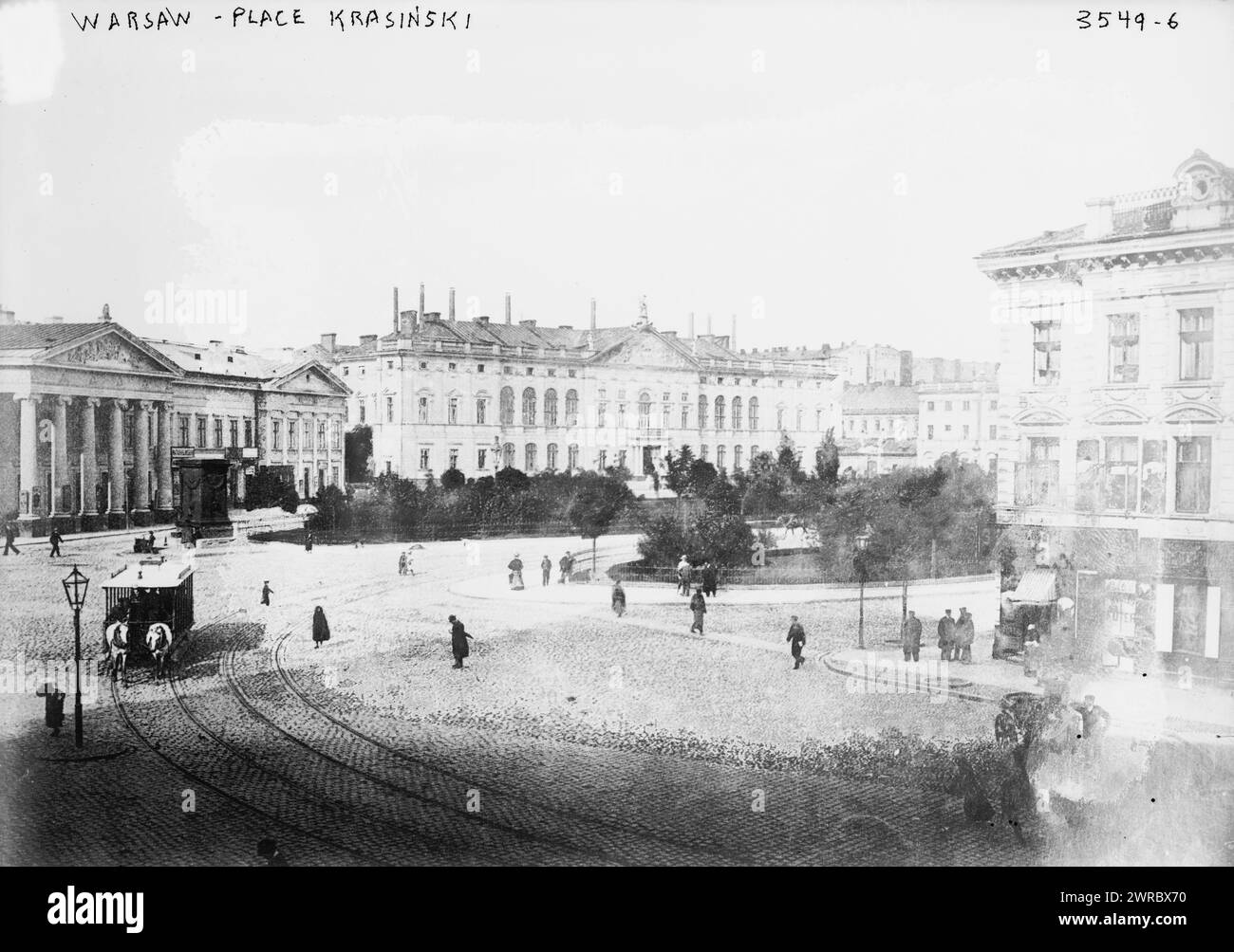 Warsaw, Place Krasinski, Photograph shows Krasinski Square in Warsaw ...