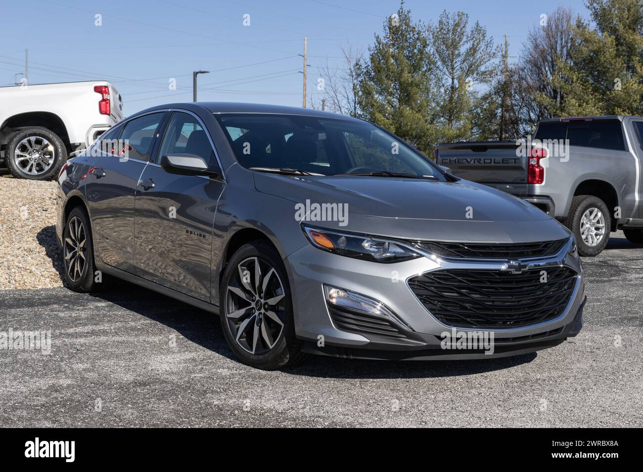 Avon - March 10, 2024: Chevrolet Malibu RS display at a dealership ...