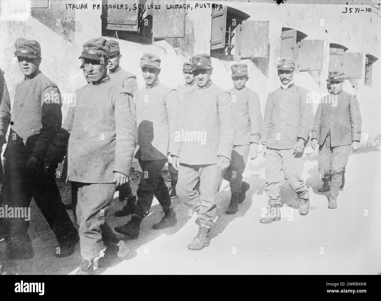 Italian prisoners, Schloss Laibach, Austria, Photograph shows Italian ...