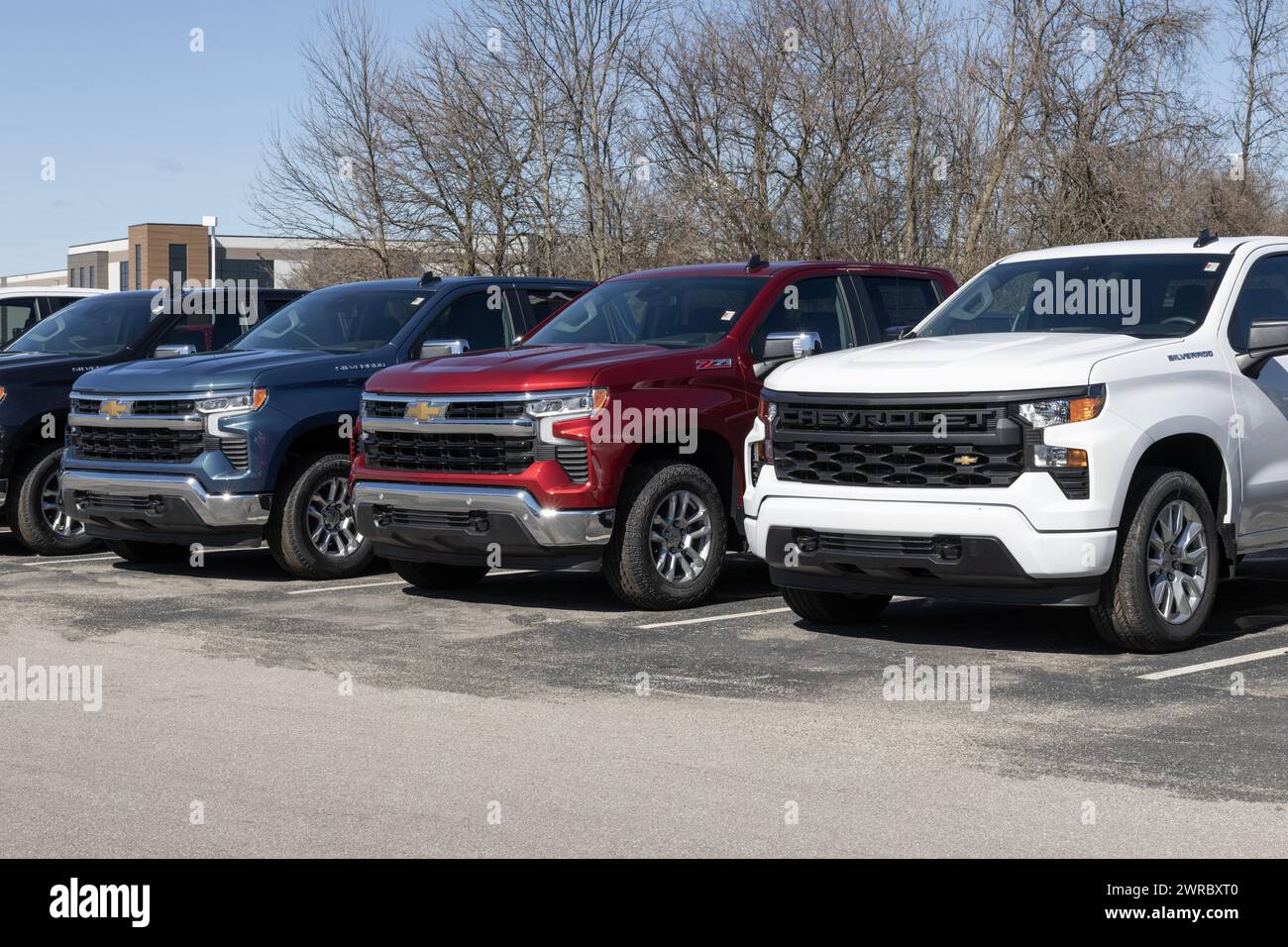 Plainfield - March 10, 2024: Chevrolet Silverado 1500 display at a ...