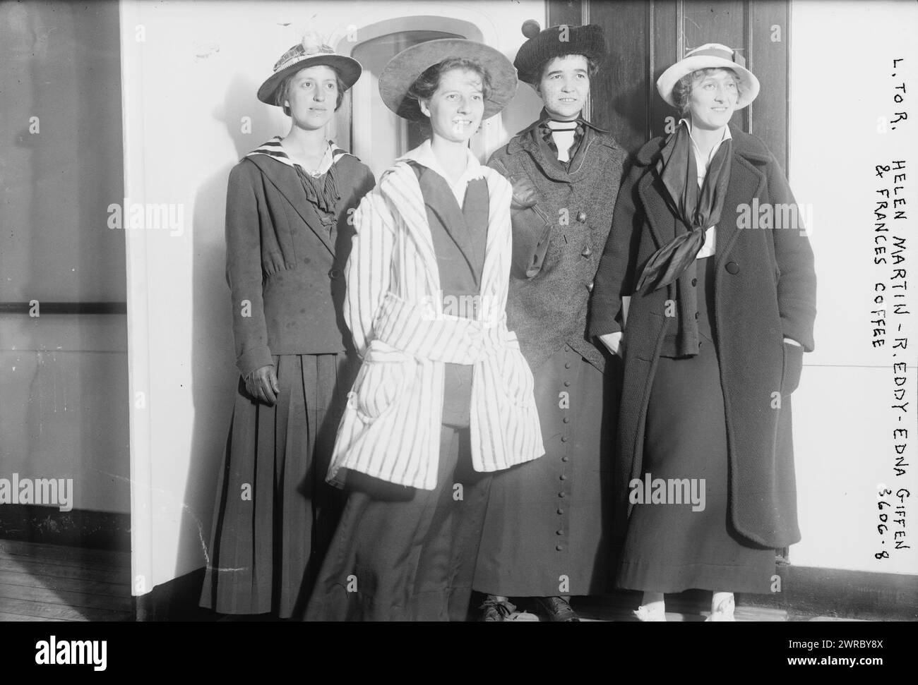 L. to R. Helen Martin, R. Eddy, Edna Giffen & Frances Coffee ...