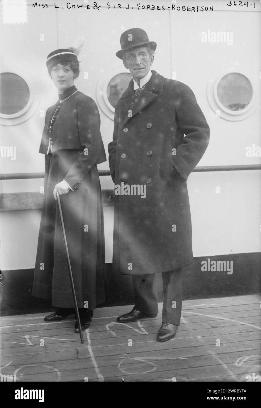 Miss L. Cowie and Sir J. Forbes- Robertson, Photograph shows Laura ...