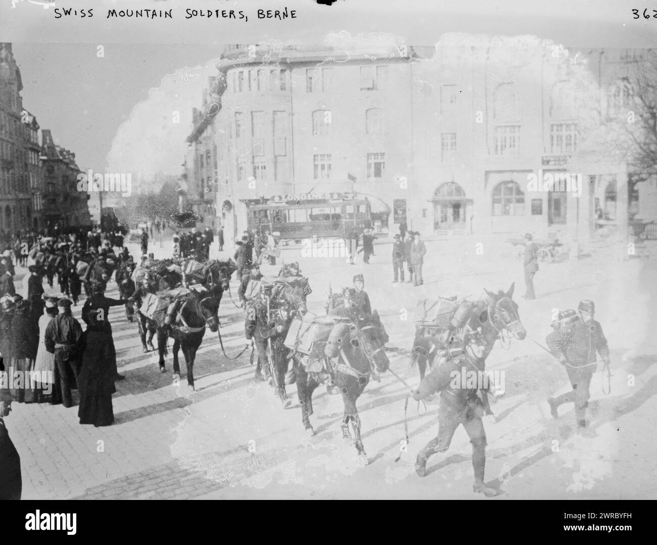 Swiss Mountain soldiers, Berne, Photograph shows Swiss mountain ...
